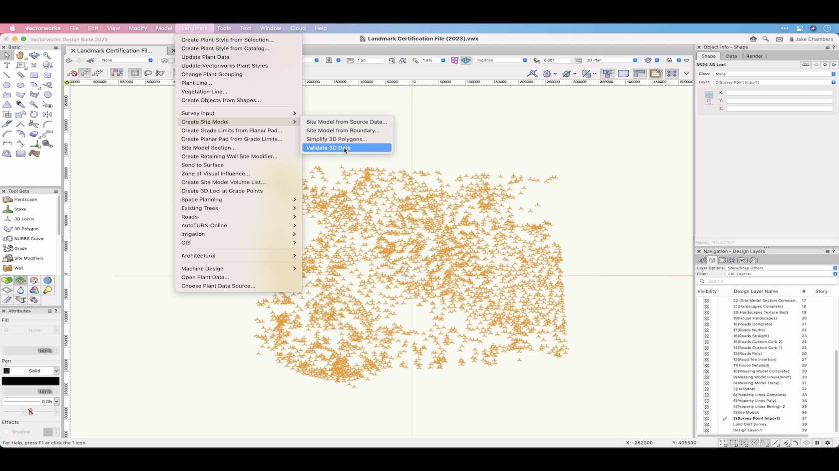 Create Site Model Command Validate 3d Data Vectorworks University 2873